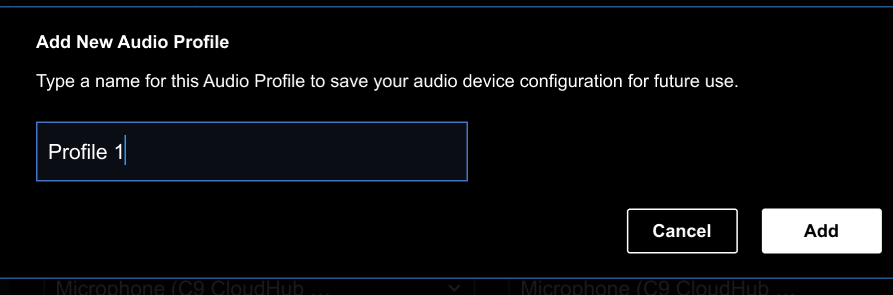 Cloud9 Audio Profiles – Symphony Help Center