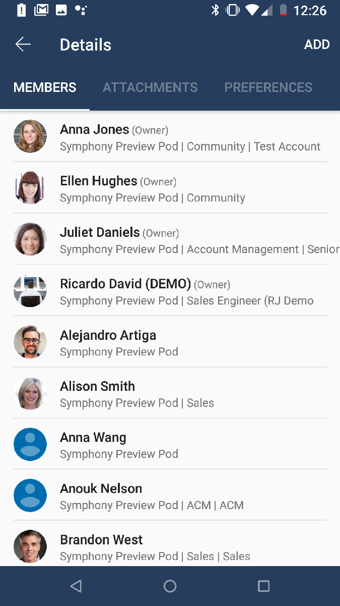 Messages – Symphony Help Center